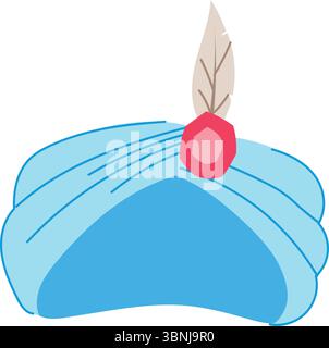 turban oriental headdress cartoon vector illustration Stock Vector ...