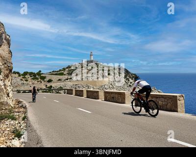 Road cycling in Mallorca, Cap Formentor Stock Photo - Alamy