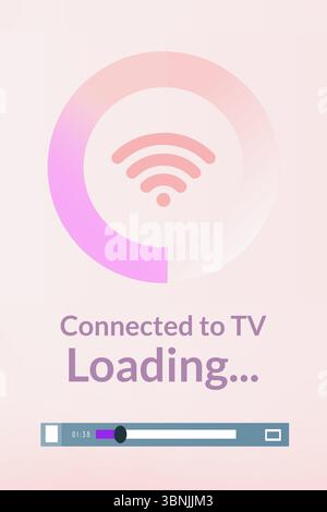 Composite image of loading text with wi-fi symbol Stock Photo - Alamy