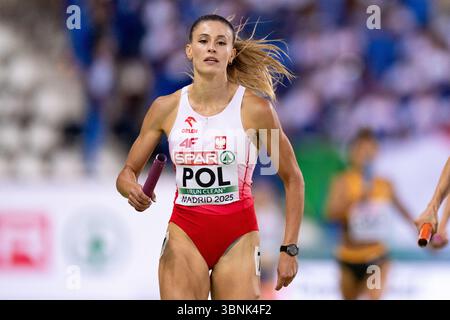 Natalia Bukowiecka of Poland competing in the Women's 400 Metres Semi ...