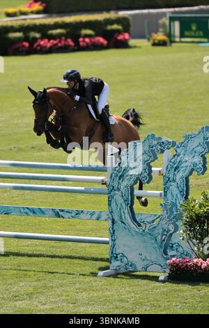 Laura Hetzel of Germany with Angel D'or during the German U25 Trophy of ...