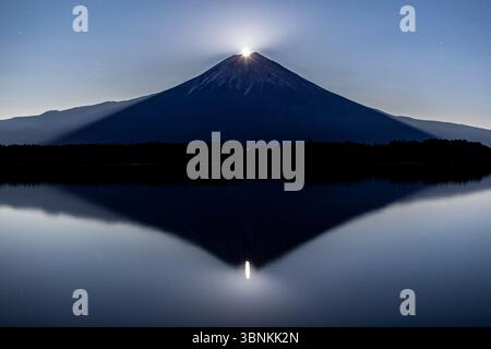 Fuji seen from Lake Tanuki Stock Photo - Alamy