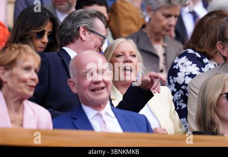 Deborah Meaden in the Royal Box on day four of the 2025 Wimbledon ...