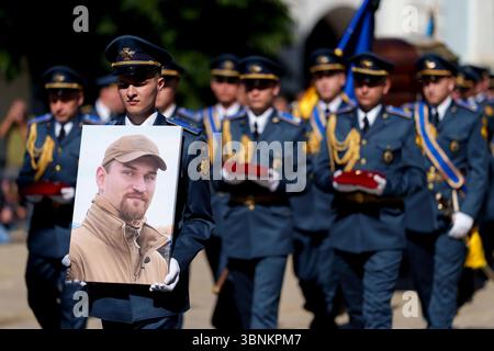 Kyiv, Ukraine - 28th July, 2025: Ukrainian activists and soldiers ...