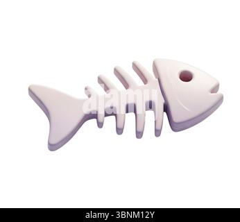fishbone minimalist 3D rendering in a soft and smooth renderer Stock ...