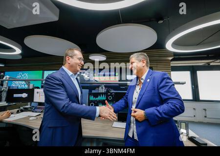 Claudia Plattner and Alexander Dobrindt at the Federal Press Conference ...