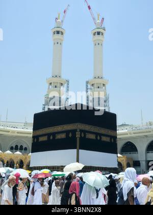 Makkah Saudi Arabia Hajj - Circumambulation Harem By Night Stock Photo ...