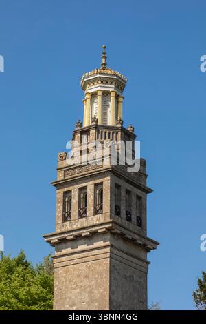 England, Somerset, Bath, Beckford's Tower and Museum, Sign explaining ...