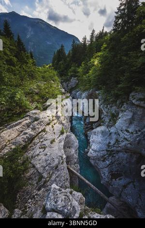 The large Soca troughs (Velika korita Soce) and gorges along the Soca ...
