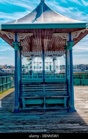 A scenic view of a pier overlooking the seaside of Port Dickson Negeri ...