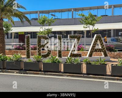 IBIZA Sign Outside Ibiza Airport – Iconic Arrival Landmark Welcoming ...