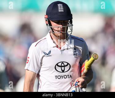 Harry Brook of England leaves the field as he is c Yadav b Chahal Stock ...