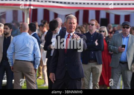 US Ambassador to Ireland Edward S. Walsh speaking during a NFL ...