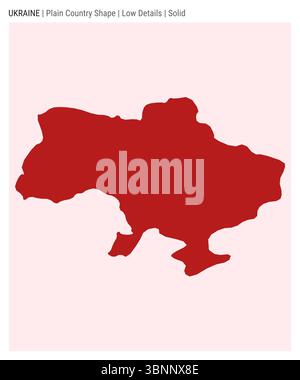 Ukraine plain country map. Low details. Outline style. Shape of Ukraine ...