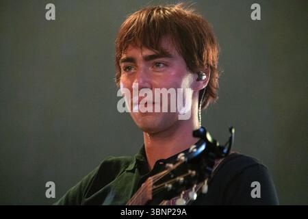 Rumle Hueg Kærså, lead singer and guitarist of the Danish band quartet ...