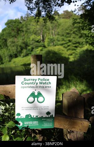 Surrey Police Country watch rural crime watch scheme Stock Photo - Alamy