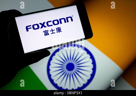 In this photo illustration, the logo of Indian supply chain company ...