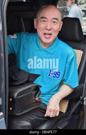 Naoki Hyakuta, Leader of Conservative Party of Japan (CPJ), speaks ...