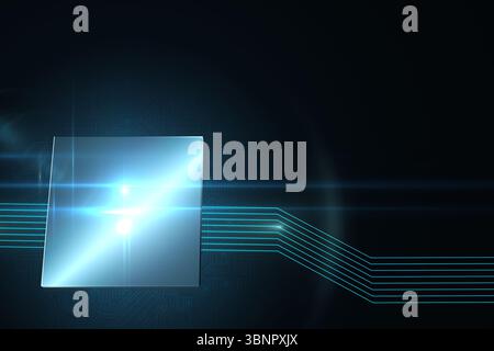 Square on technical background Stock Photo - Alamy