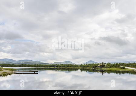 Landscape panorama in Ringebu Norway Stock Photo - Alamy