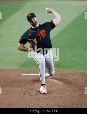 San Francisco Giants pitcher Robbie Ray during a baseball game against ...