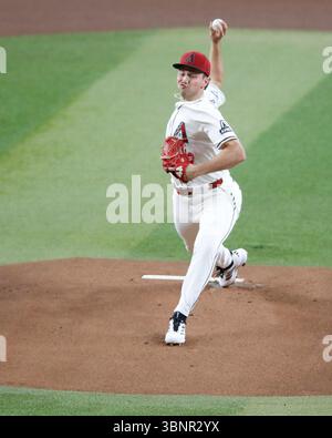 Arizona Diamondbacks pitcher Brandon Pfaadt throws against the Tampa ...