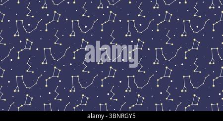 Star constellation border. Night sky map. Vector detailed chart ...
