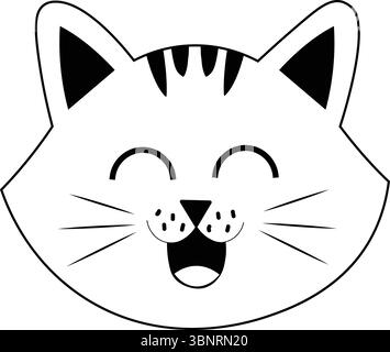 Cat vector art illustration T-shirt apparel tattoo design or outwear ...
