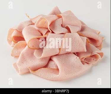 fresh ham slices isolated nature background with clipping path Stock ...