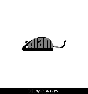 Clockwork mouse mechanical toy for cat isolated outline icon. Vector ...