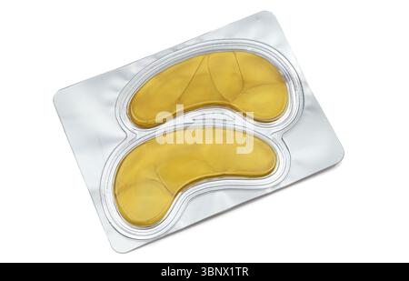 Collagen hydrogel eye patches isolated on white background Stock Photo ...