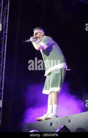Erfurt, Germany. 04th July, 2025. Sido, German rapper, performs in ...
