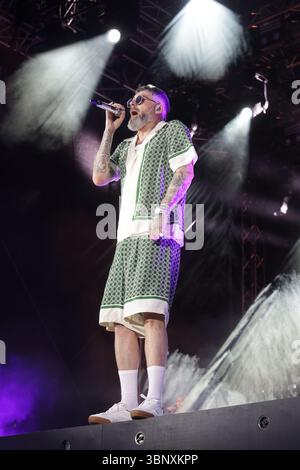 Erfurt, Germany. 04th July, 2025. Sido, German rapper, performs in ...