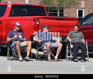 LEBO KANSAS, USA - JULY4, 2025 Annual 4th of July parade in very rural ...