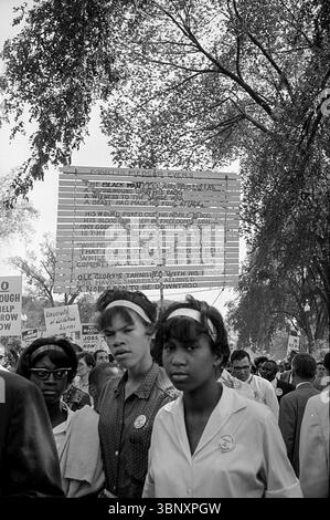 Racial Civil Rights 1960s African American demonstrators outside the ...
