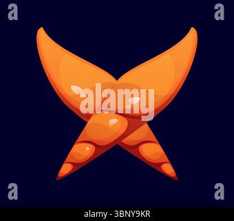 Reef seashell cartoon font letter U. Sea shell English alphabet type ...