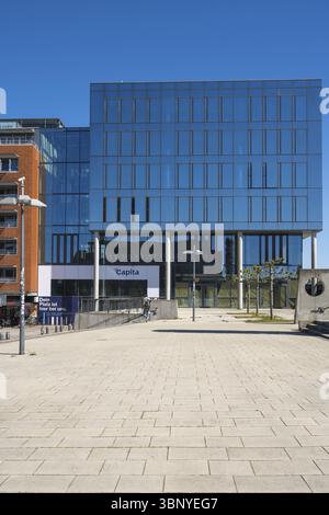 Modern Building at the Port of Kiel, Schleswig - Holstein Stock Photo ...