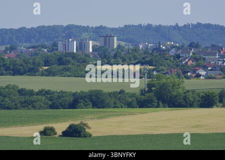 View of fields and the Breit Eich residential area from Wittighausen ...