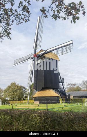Typical Dutch Doesburger mill in Gelderland Holland Stock Photo - Alamy