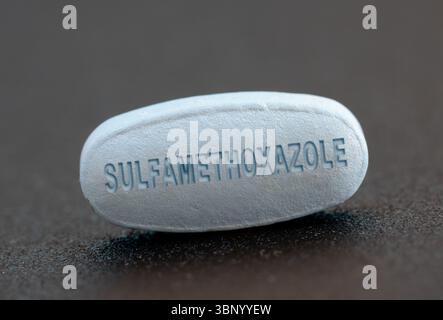 Sulfamethoxazole Pharmaceutical medicine pills tablet Copy space ...