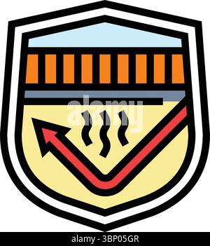 thermal insulated color icon vector illustration Stock Vector Image ...
