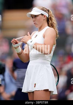 Hailey Baptiste ahead of her Ladies’ Singles match against Mirra ...