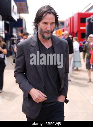Keanu Reeves in the paddock at Silverstone Circuit, Northamptonshire ...