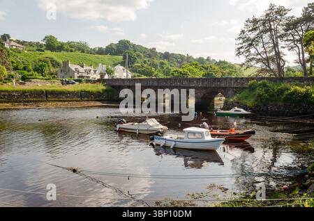 Moored Boats, Cushendun, Northern Ireland Stock Photo - Alamy