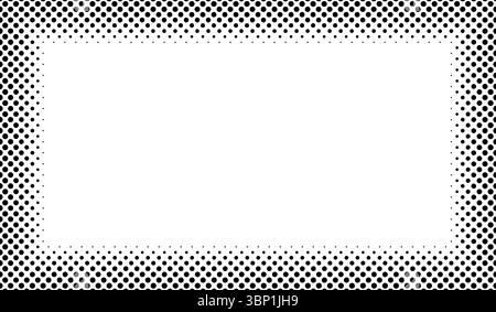Edge frame. Halftone fade comic border. Pop art dot. Screentone fading ...