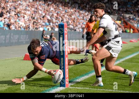 Kyle Feldt of St. Helens in action during the Betfred Super League ...
