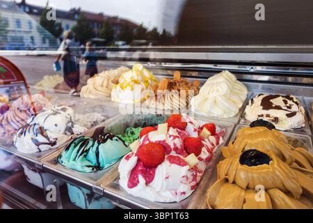 Swedish tourism, ice cream sales along Storgatan, Borgholm, Sweden ...