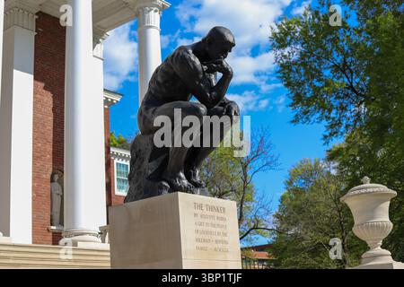 The Thinker statue at University of Louisville - LOUISVILLE. USA Stock ...