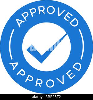 Approved Stamp Icon – Circular Seal with Checkmark Symbol – Approved ...