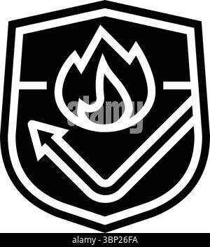 flame retardant glyph icon vector illustration Stock Vector Image & Art ...